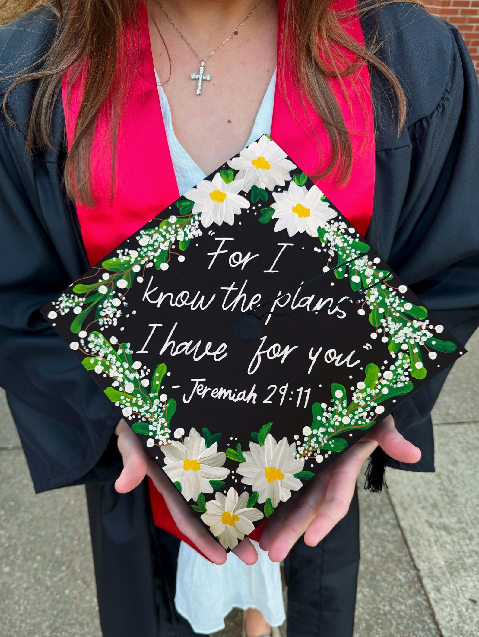 Custom Graduation Cap / Floral Graduation Cap Decor / Senior Gift ...