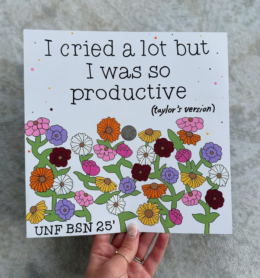 Custom Graduation Cap / Floral Graduation Cap Decor / Senior Gift ...