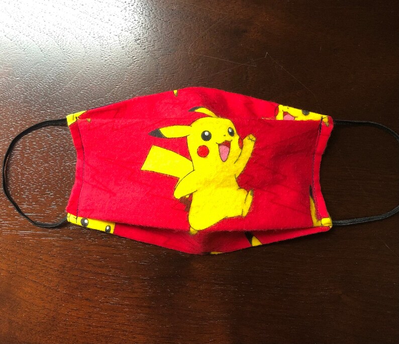 Face Mask With Pikachu Child & Adult Sizes | Etsy