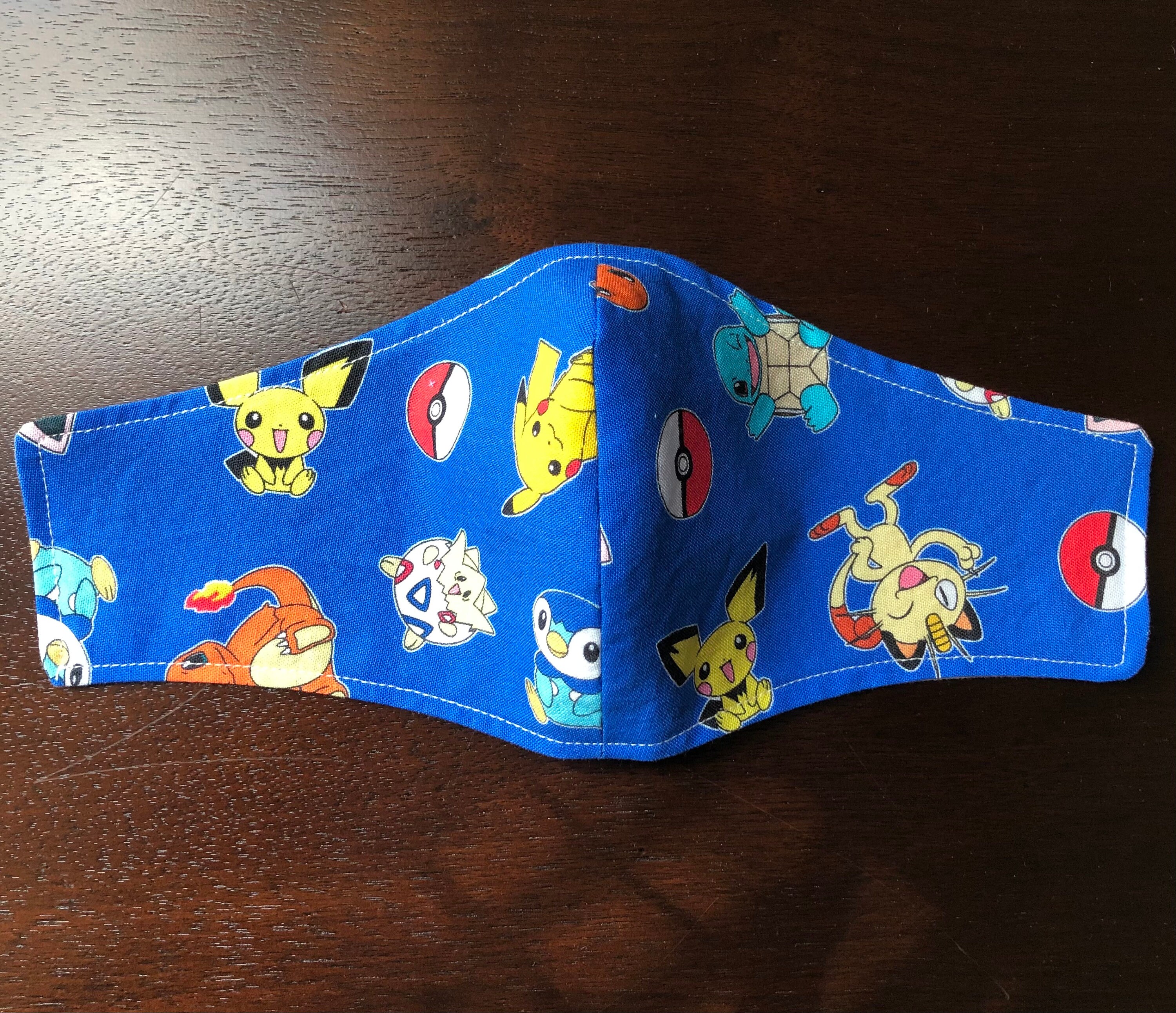 Face Mask with Pokémon Blue Child & Adult Sizes | Etsy