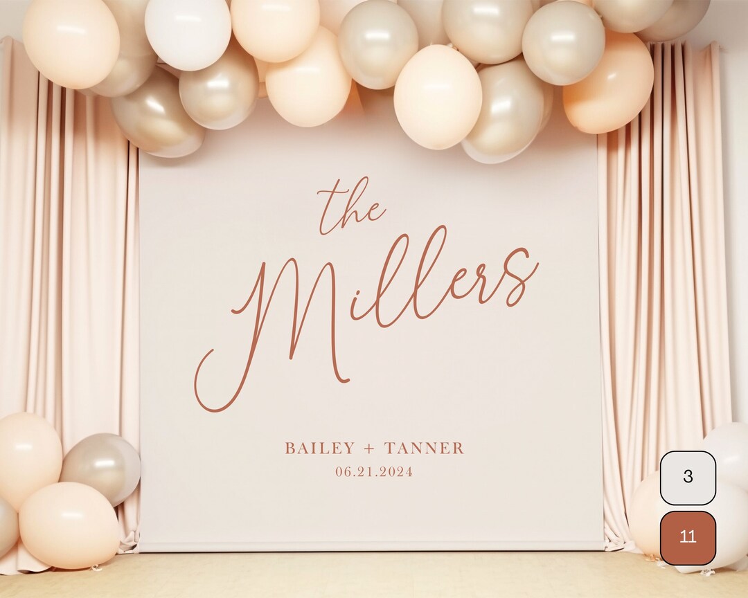 Wedding Backdrop. Custom Wedding Decor. Personalized Wedding Reception ...