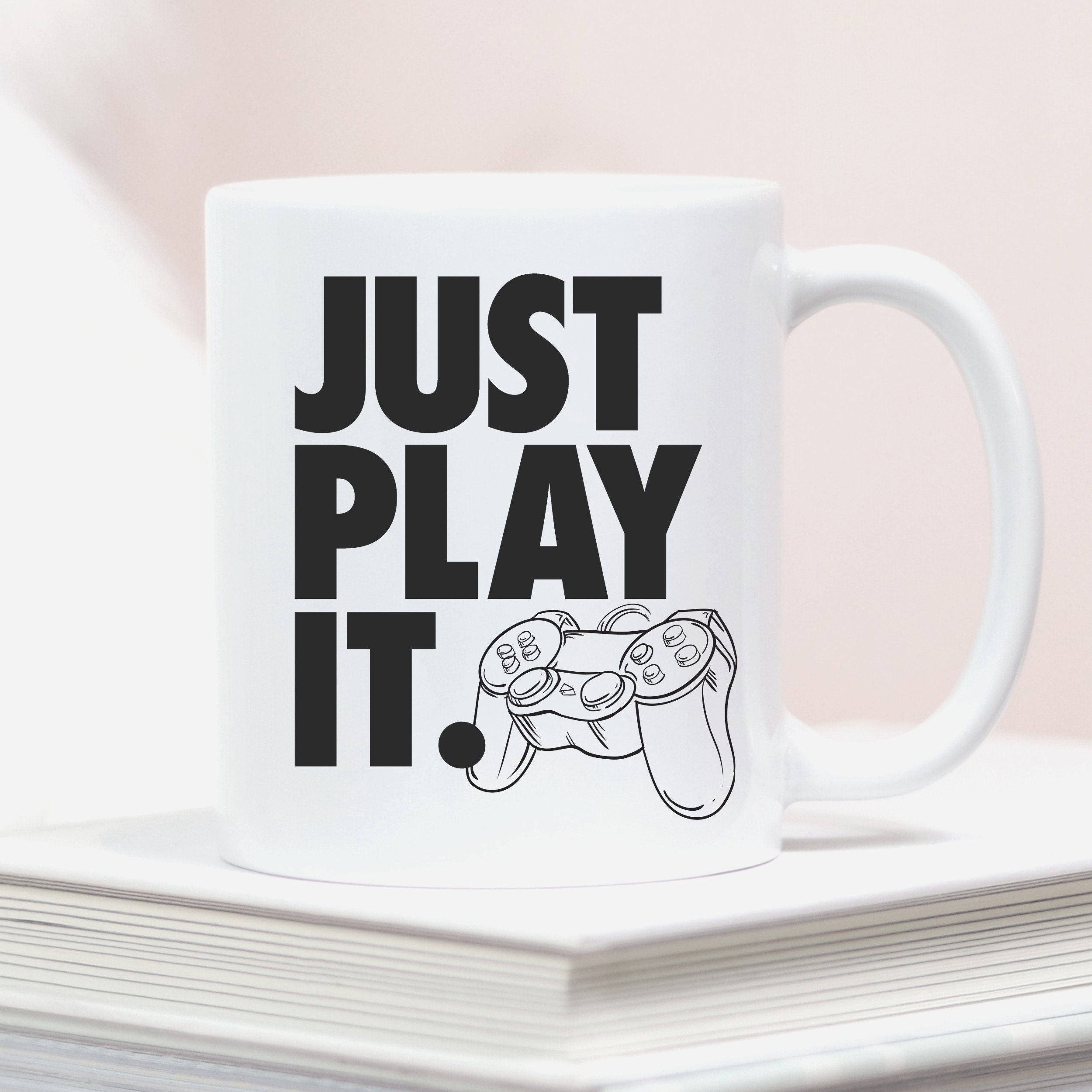 Gamer Gifts Video Game Mug. Just play it video game coffee | Etsy