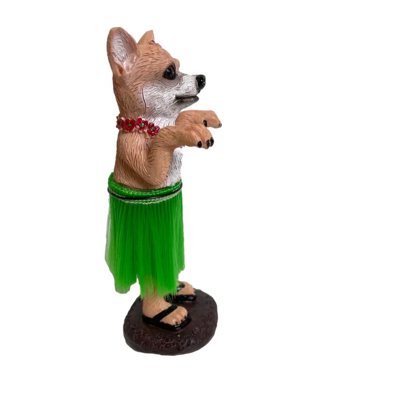 Hula Chihuahua Bobblehead - Hand-painted Dashboard Dog Car Accessory - Etsy