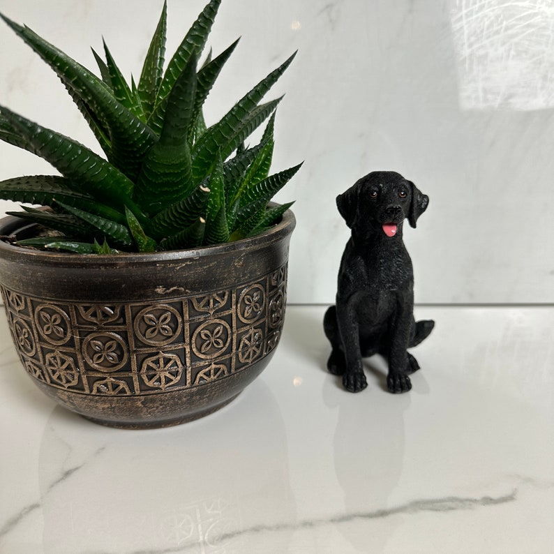 Hand-painted Black Labrador Retriever Figurine, Collectible Statue - Etsy