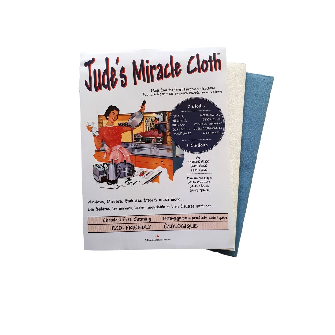 Microfiber Cleaning Cloth 2-pack: Jude's Miracle Cloth, Lint & Streak ...