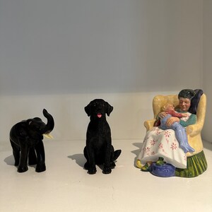 Hand-painted Black Labrador Retriever Figurine, Collectible Statue - Etsy