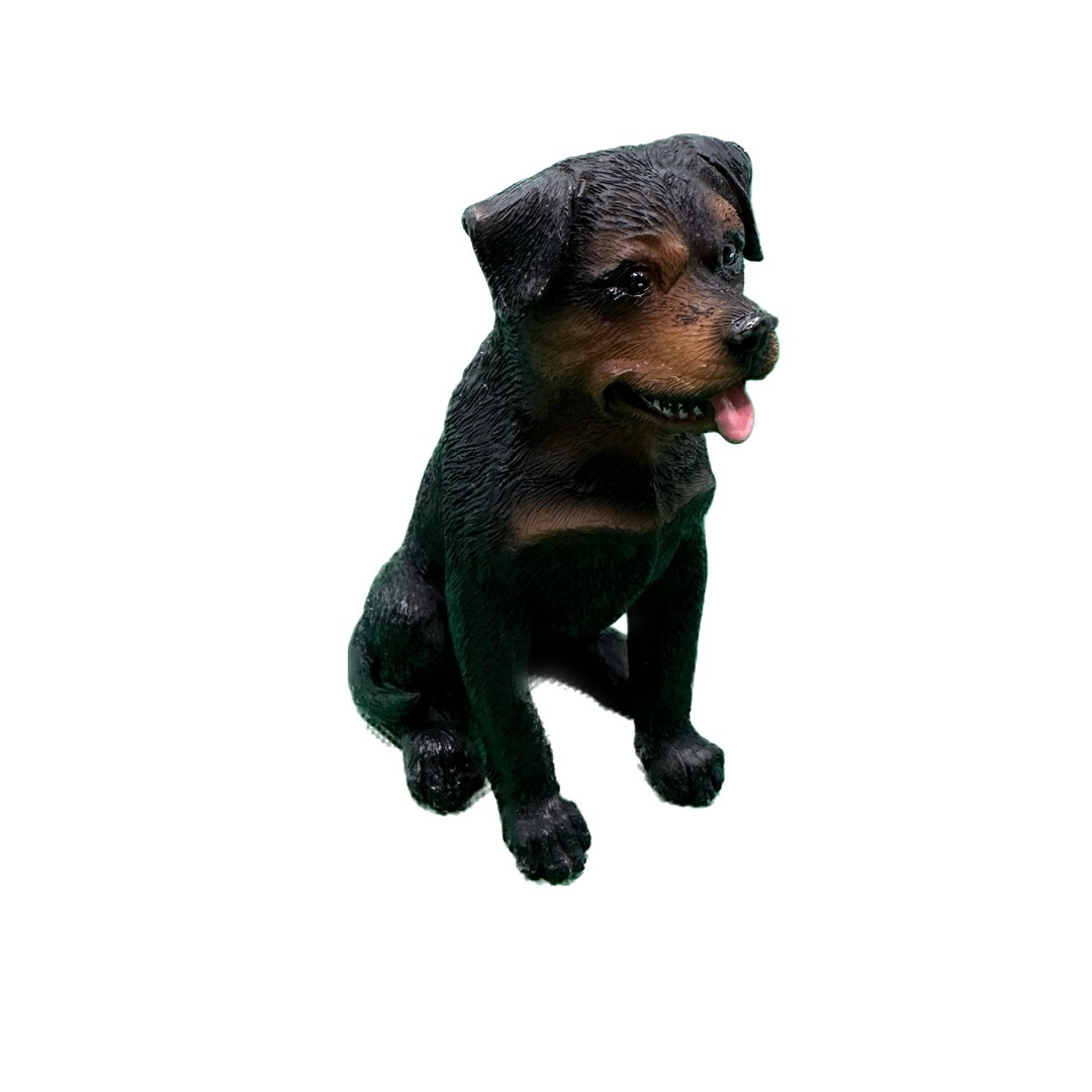 Rottweiler Figurine Statue Sitting Dog Figurine Collectible - Etsy