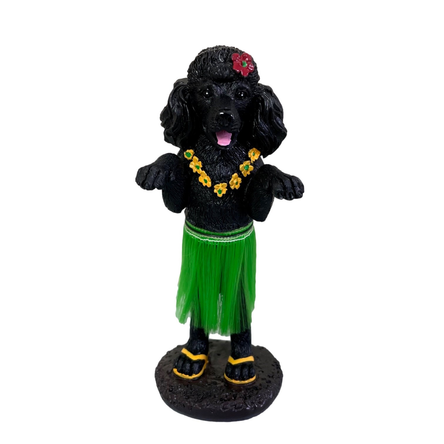 Hula Poodle Bobblehead: Hand-painted Car Dashboard Dog Doll - Etsy