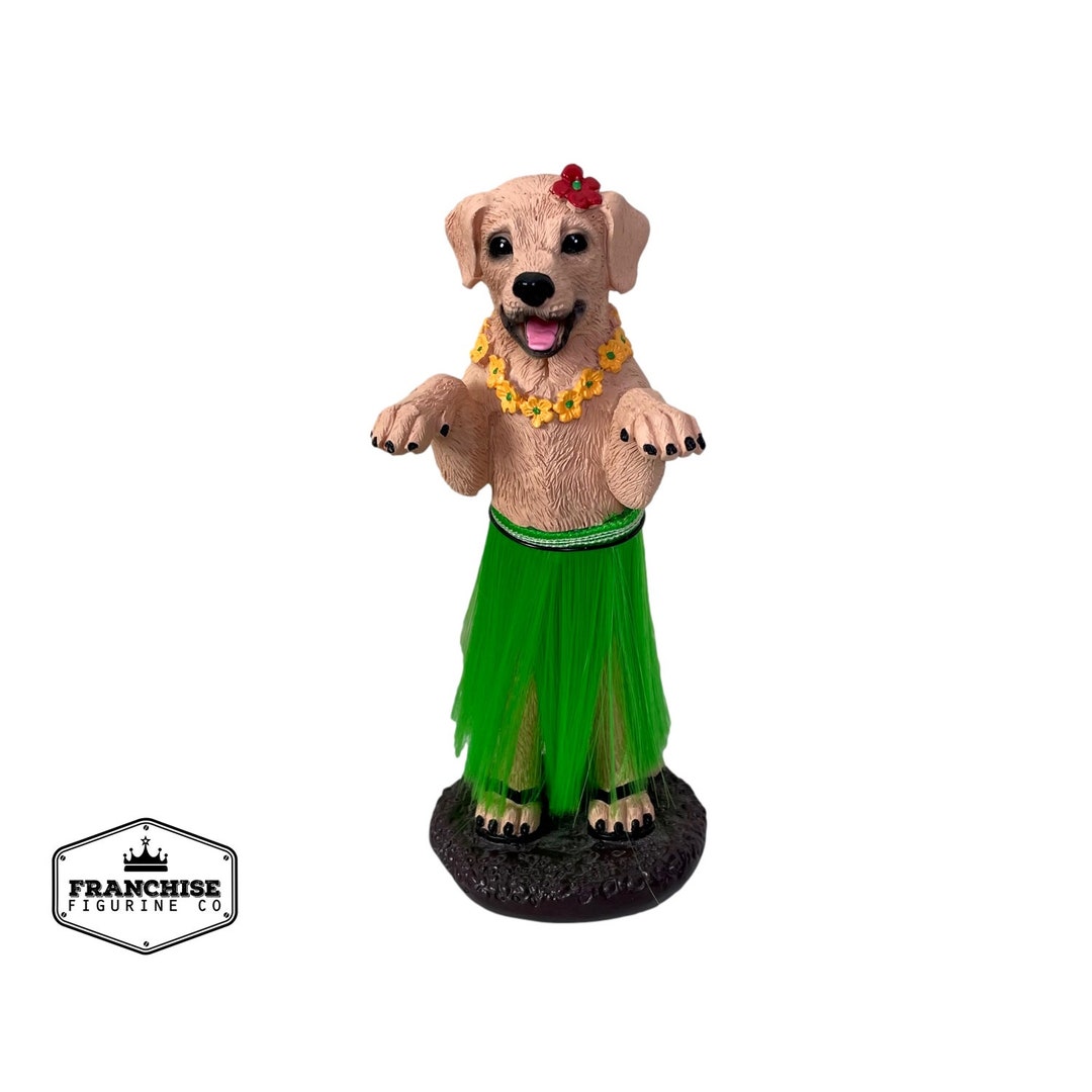 Dashboard Hula Dog Yellow Labrador Retriever Car Bobblehead Figurine 6 ...