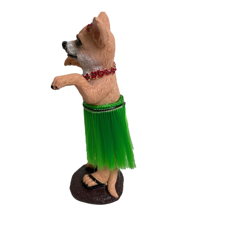 Hula Chihuahua Bobblehead - Hand-painted Dashboard Dog Car Accessory - Etsy
