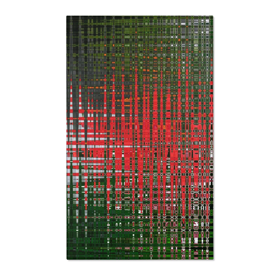 Modern Elements Red and Green Area Rug - Etsy