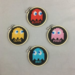 PDF Cross Stitch Pattern - Pac Man Ghost Minis - Etsy
