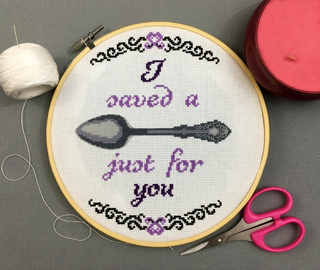 PDF Cross Stitch Pattern - I Saved A Spoon Just for You - Etsy
