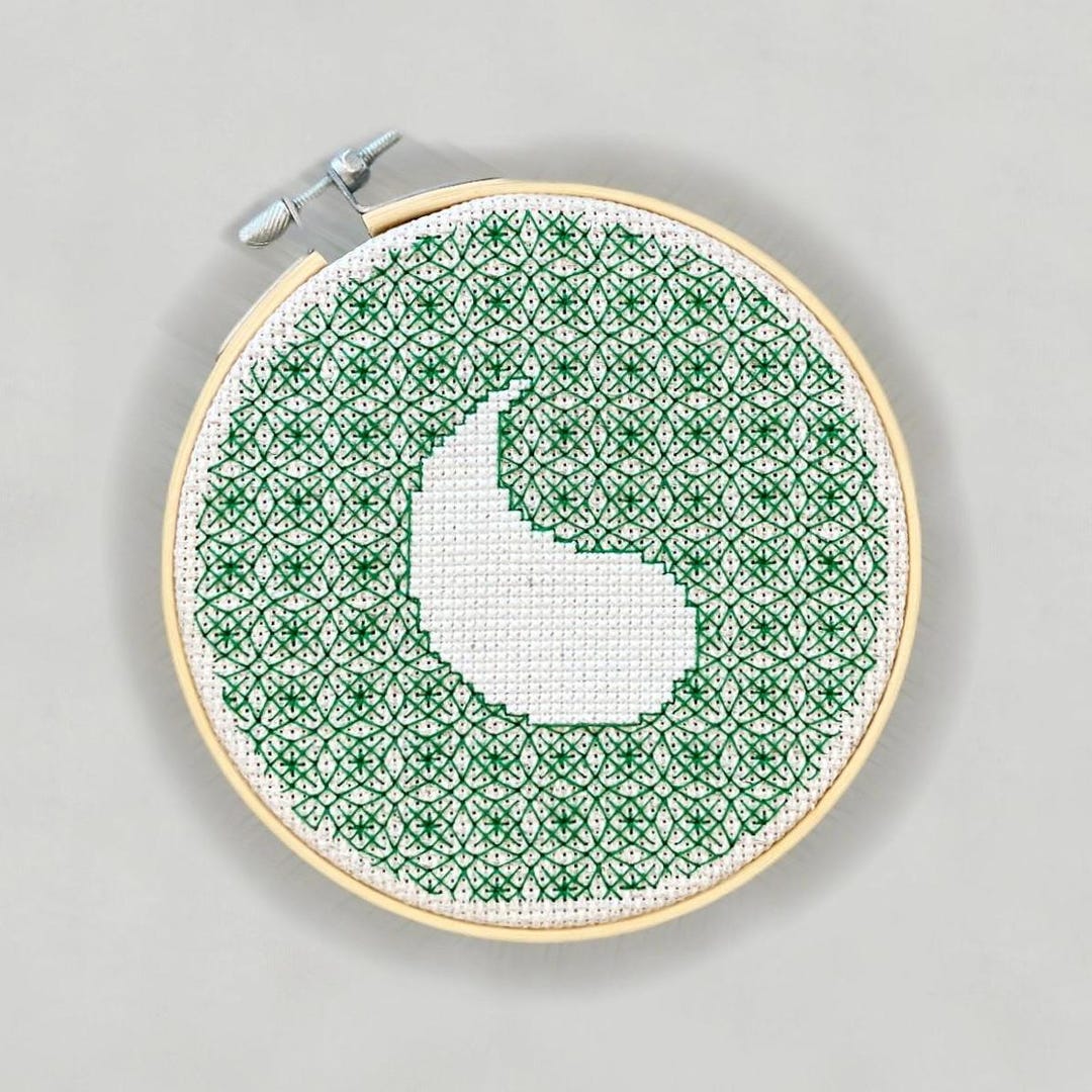 PDF Cross Stitch Pattern - Green Teardrop - Etsy