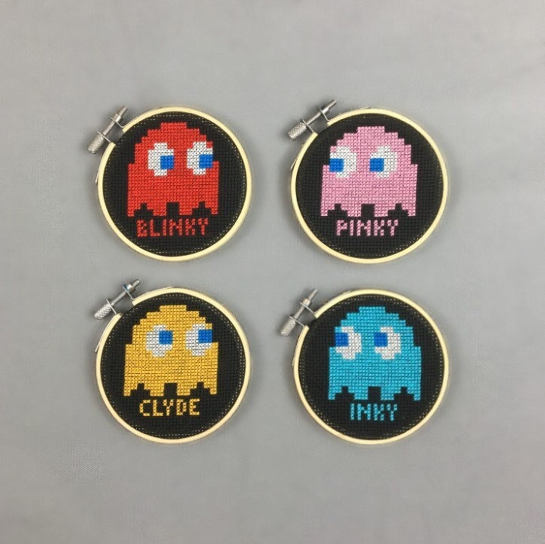 PDF Cross Stitch Pattern - Pac Man Ghost Minis - Etsy