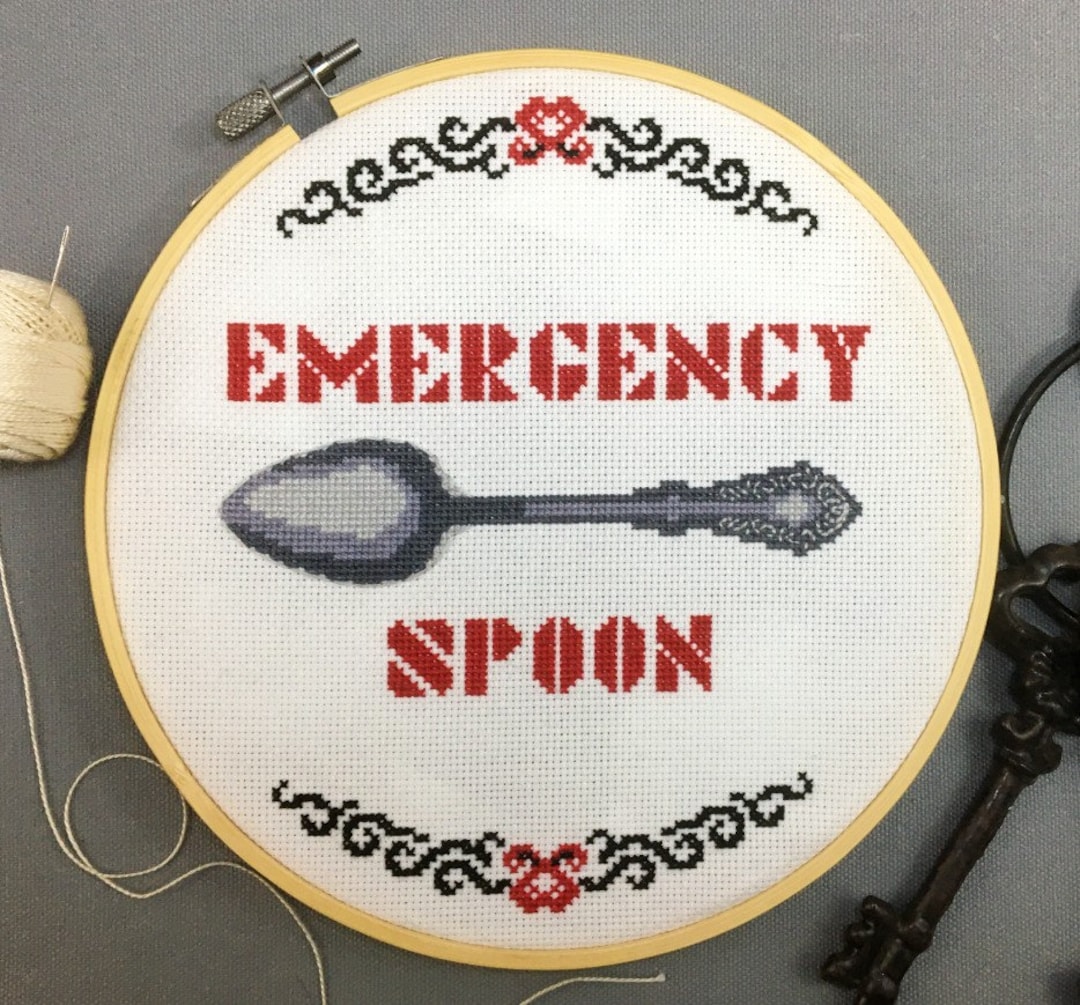 PDF Cross Stitch Pattern - Emergency Spoon - Etsy