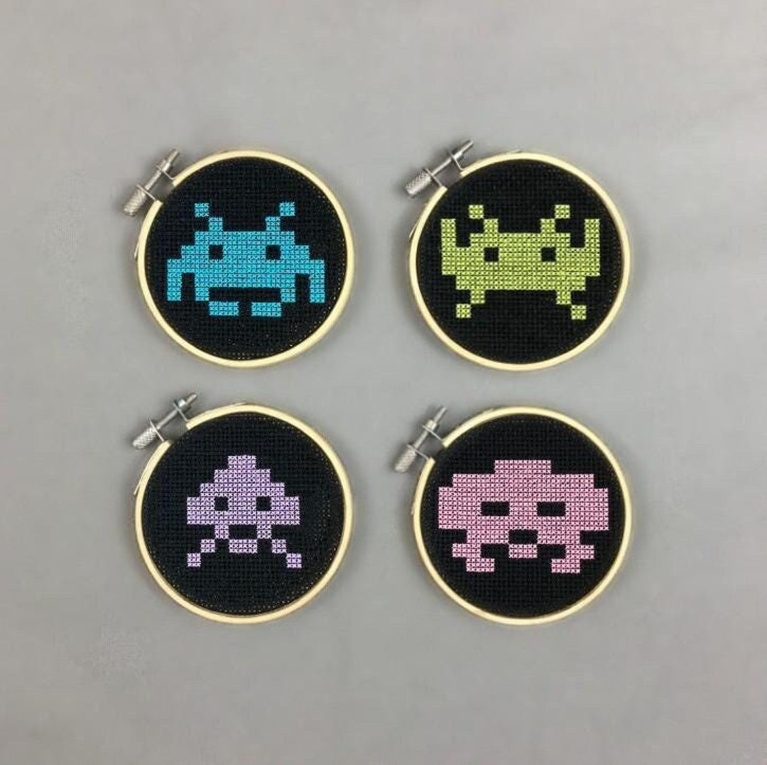 PDF Cross Stitch Pattern - Space Invaders Minis - Etsy