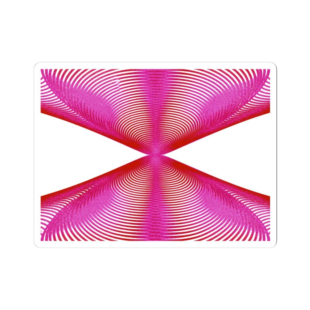 Pink Optical Wave Pattern Stickers | Kiss-cut Vinyl Decal - Etsy