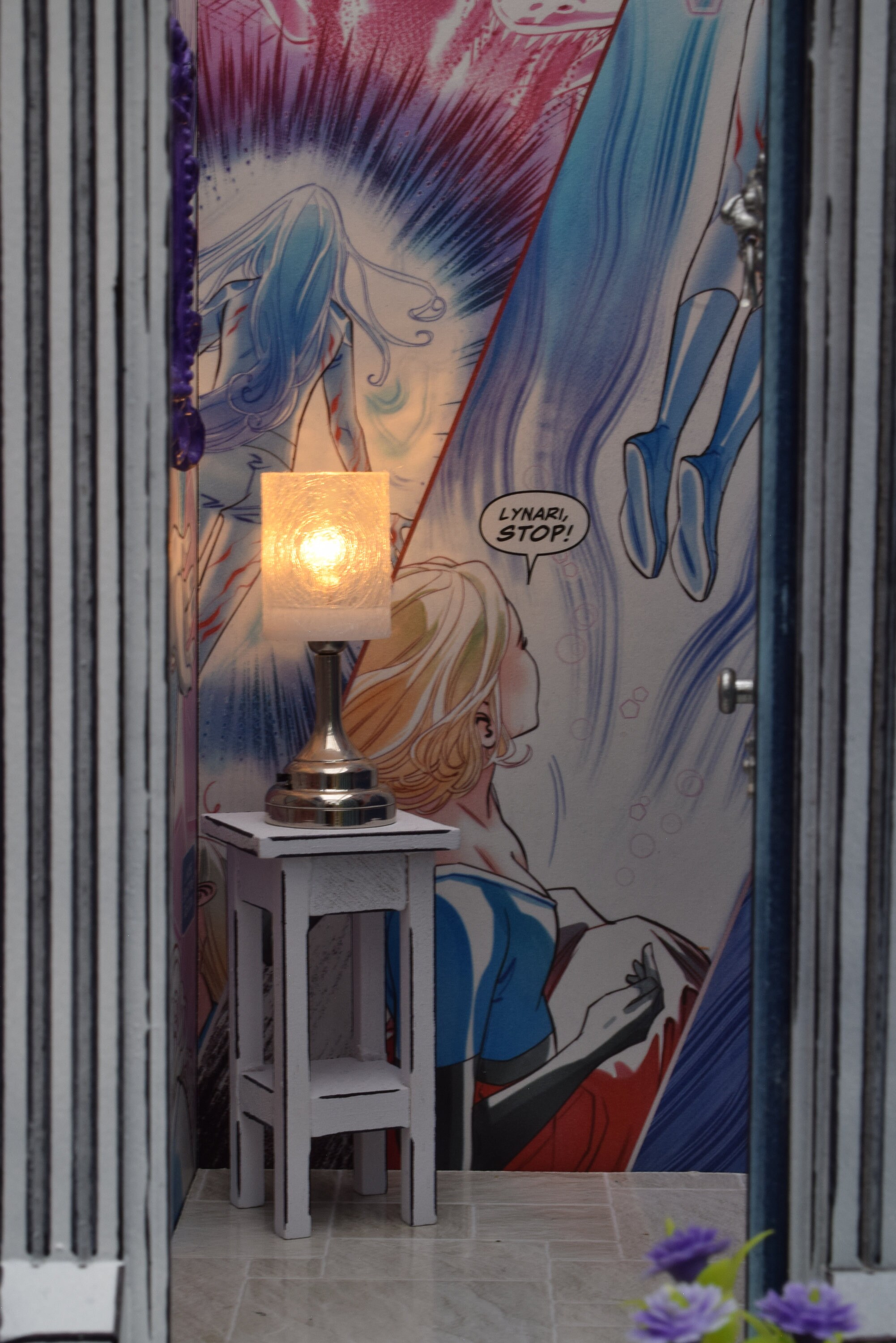 Pink and Blue Comic Strip Book Nook - Etsy