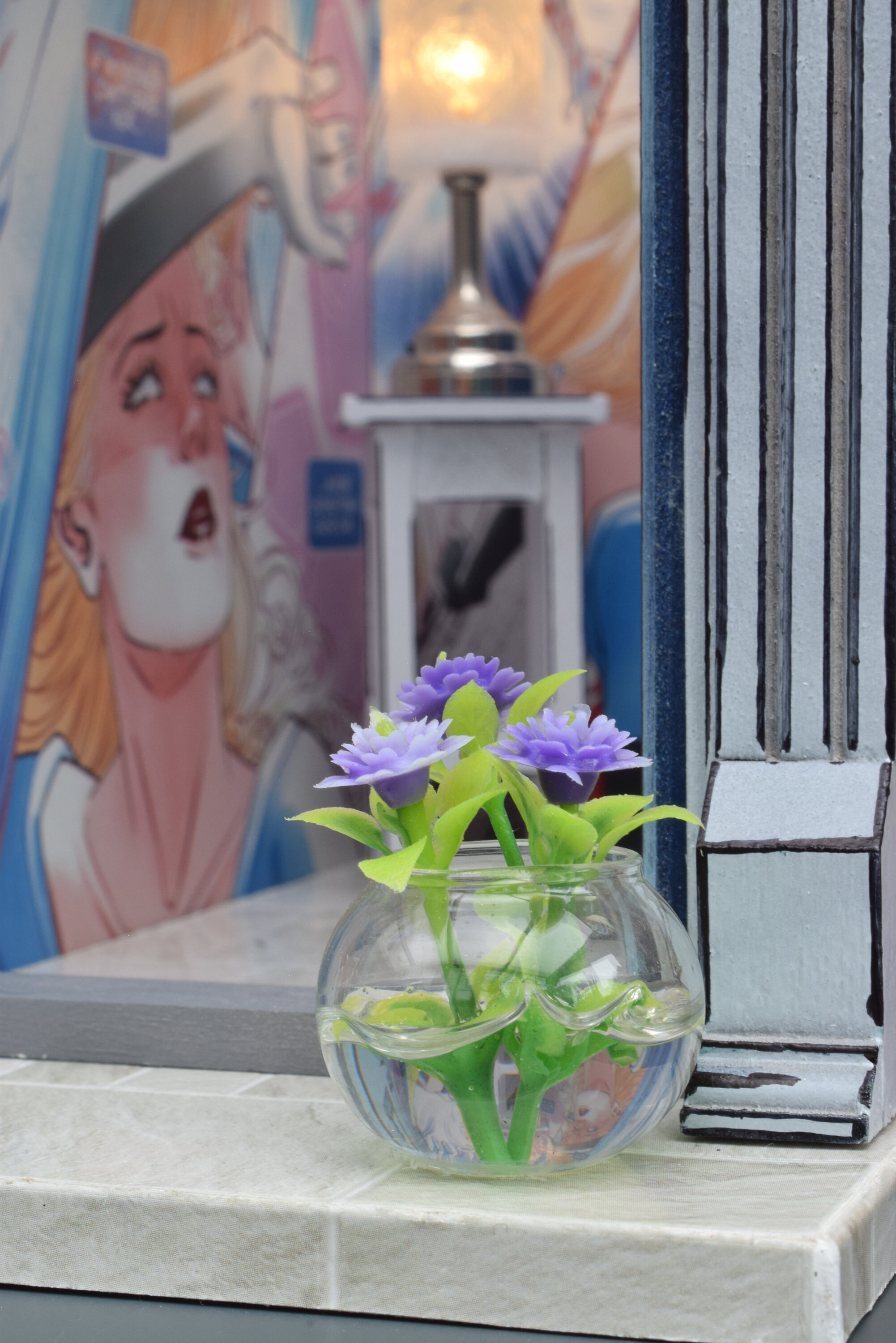 Pink and Blue Comic Strip Book Nook - Etsy