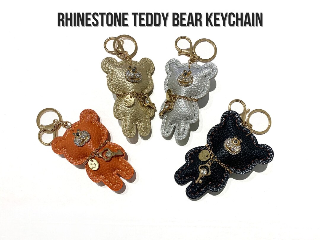 Teddy Bear Keychain | Bear Keychain | Bag Charms | Rhinestone Key Chain ...