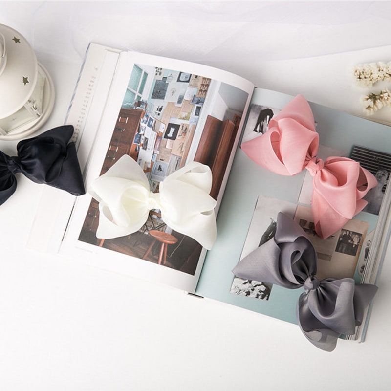 Big Ribbon Hair Clips - Etsy