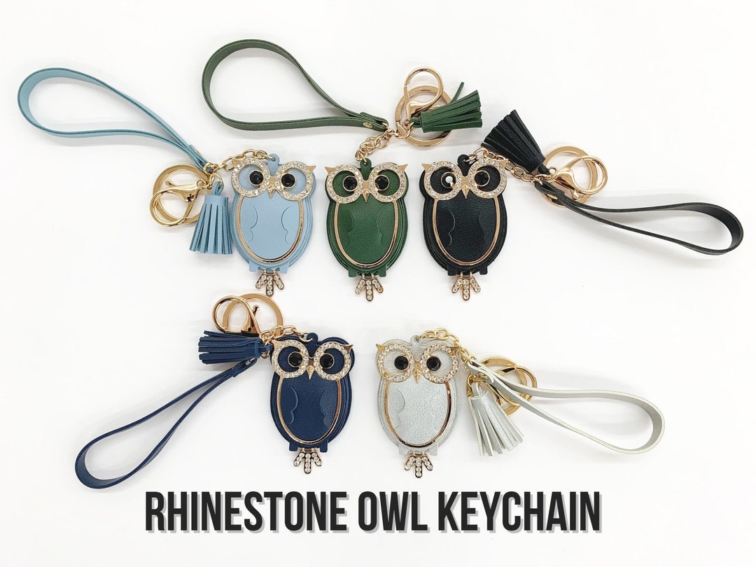 Owl Keychains | Big Eye Owl Keychains | Keychain Wristlet | Decorative ...