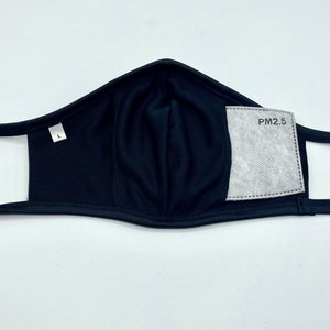 Reusable Adult Sport Face Mask, Dri Fit Fabric With Filter Pocket ...