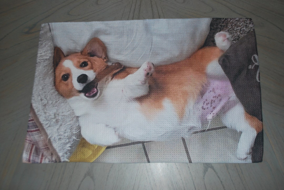 Corgi Kitchen Dish Towel - Etsy
