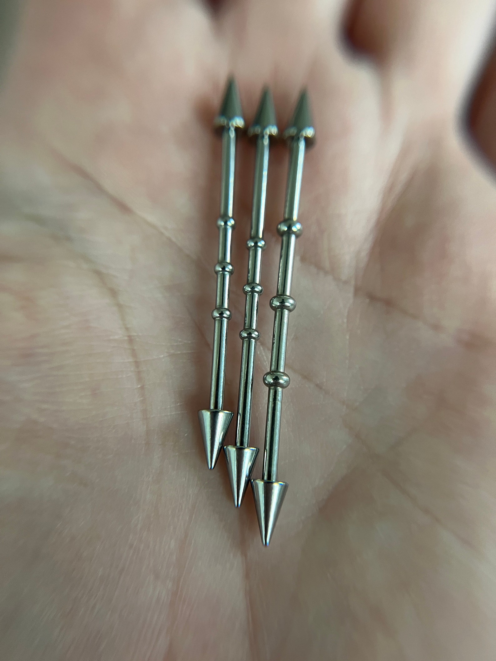 100% Surgical Steel Bamboo Notched Custom Length Long Spikes - Etsy