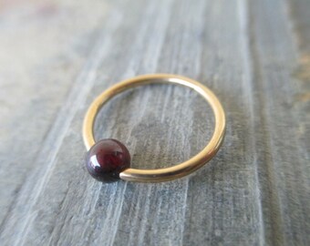 Deep Red Ring - Etsy
