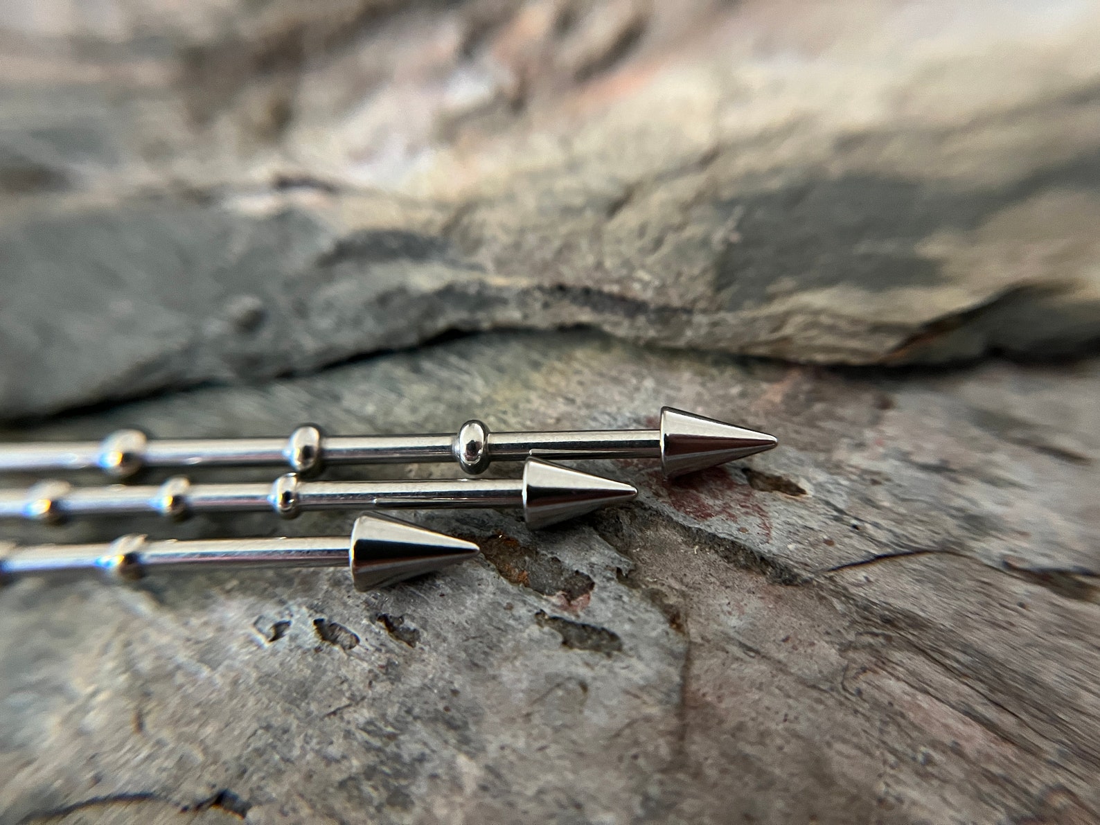 100% Surgical Steel Bamboo Notched Custom Length Long Spikes - Etsy