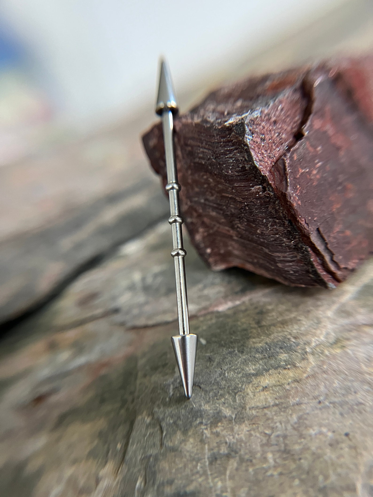 100% Surgical Steel Bamboo Notched Custom Length Long Spikes - Etsy