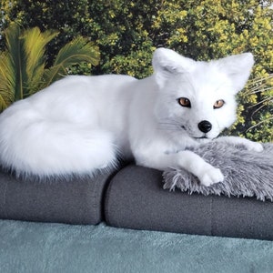 Realistic Plush Fox: Faux Fur Soft Sculpture Art Doll - Etsy