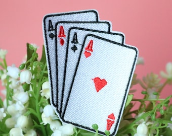 Ace of Spades Iron on Patch on Cowhide Leather - Etsy