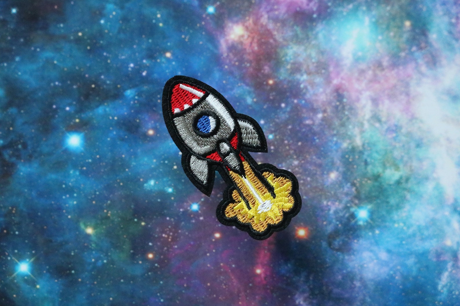 Rocketship Embroidered Patchrocket Launch Iron on - Etsy