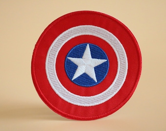 Captain America Embroidered Patch - Etsy
