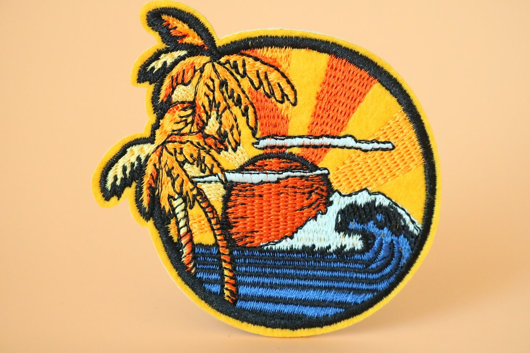 Sea Wave Patch,summer Patch,beach Patch, Iron on Patch,embroidered,edge ...