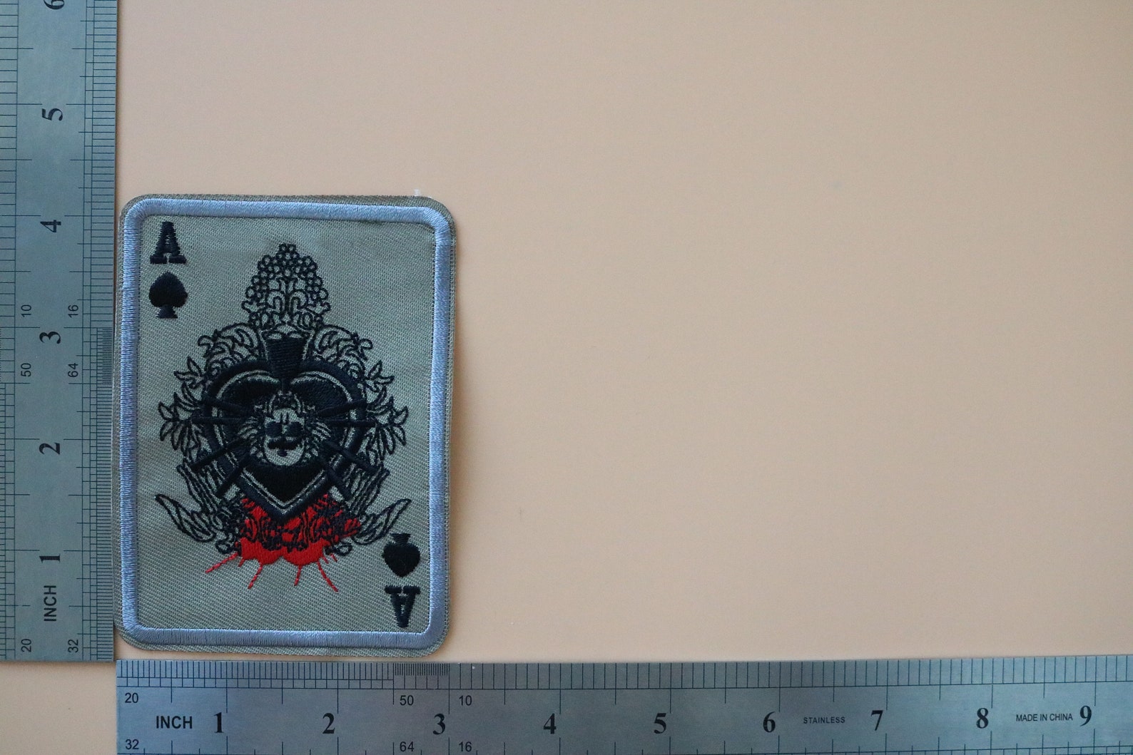 Spades A Embroidered Patch Playing Card Patchiron on - Etsy