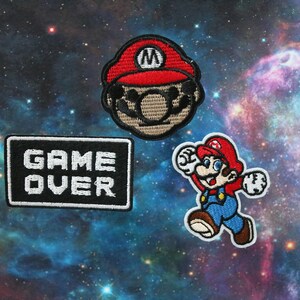 Super Mario Embroidered Patch, Game Patch,game Over Patch, Iron on ...