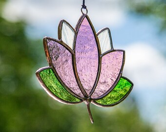 Lotus Stained Glass Pattern PDF Digital File - Etsy
