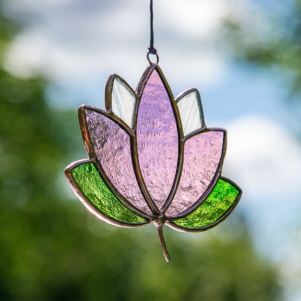 Stained Glass Lotus - Etsy