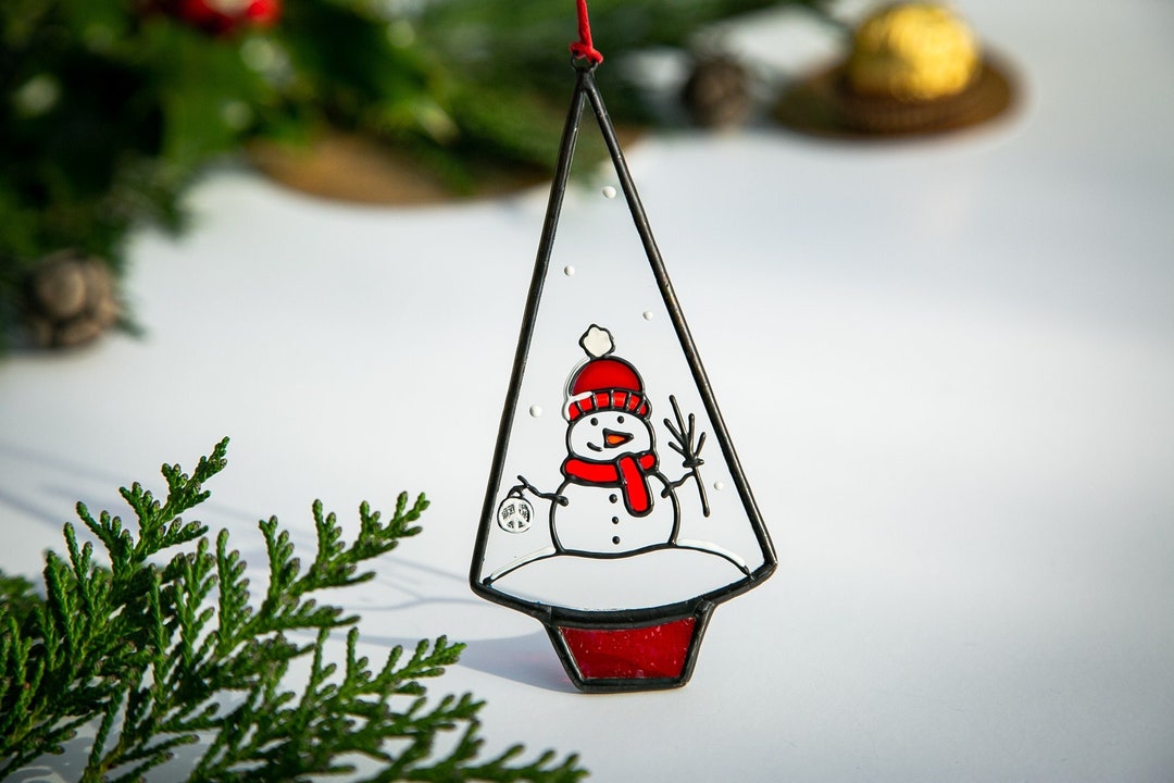 Snowman With Peace Symbol , Snowman Christmas Ornament - Etsy