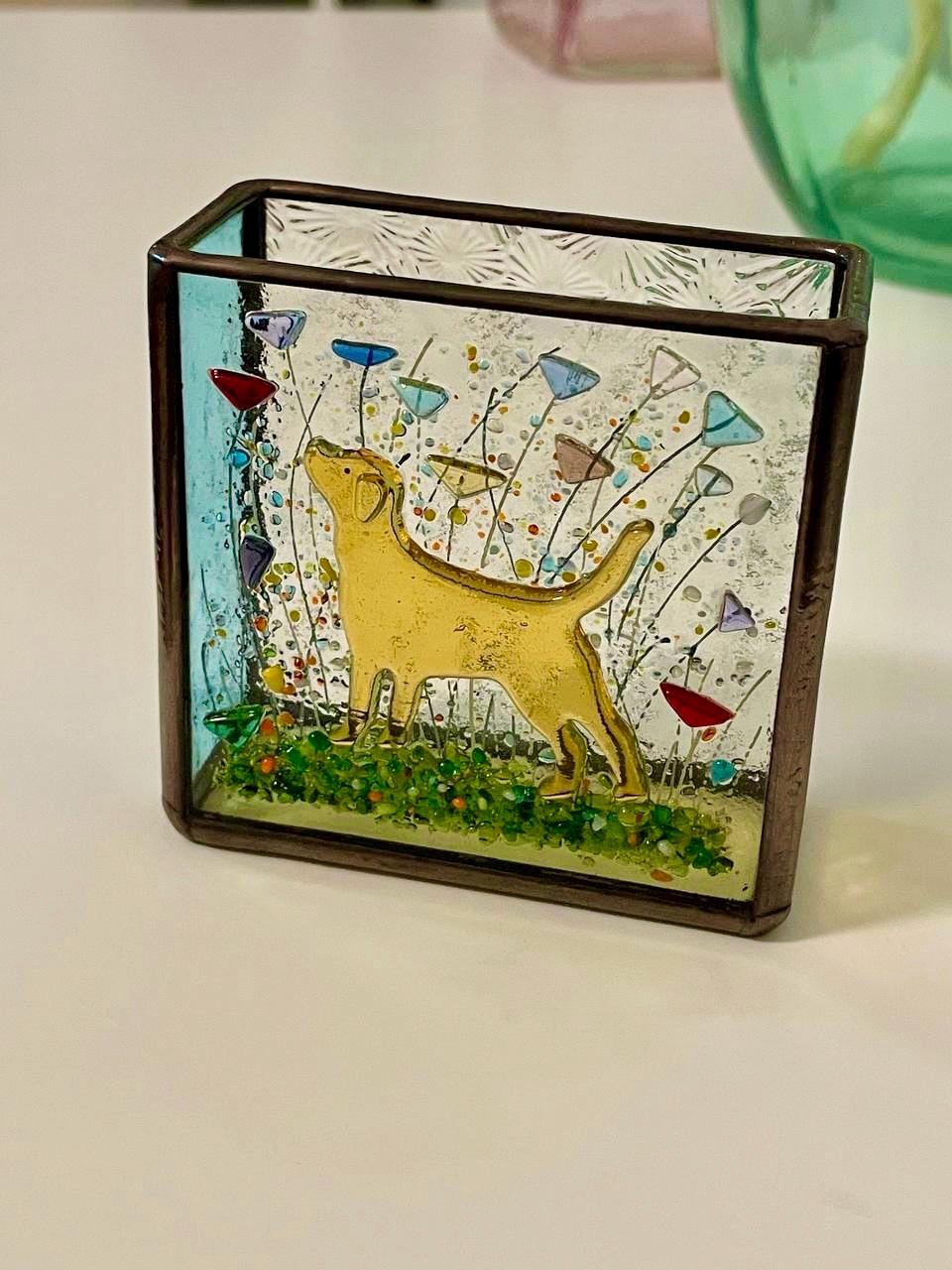 Stained Glass Dog Memorial Gift, Golden Retriever, Labrador Decor ...