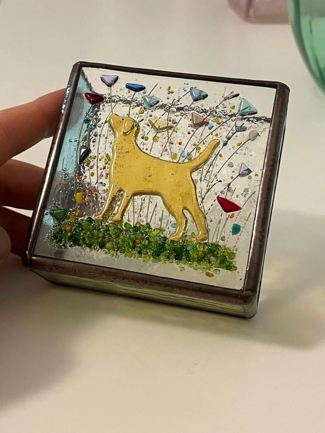 Stained Glass Dog Memorial Gift, Golden Retriever, Labrador Decor ...