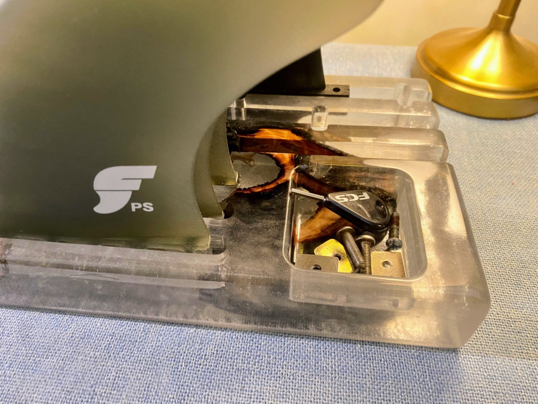 Oregon Coast: Epoxy Surf Fin Holder, Beachwood & Moss, (holder Only) - Etsy