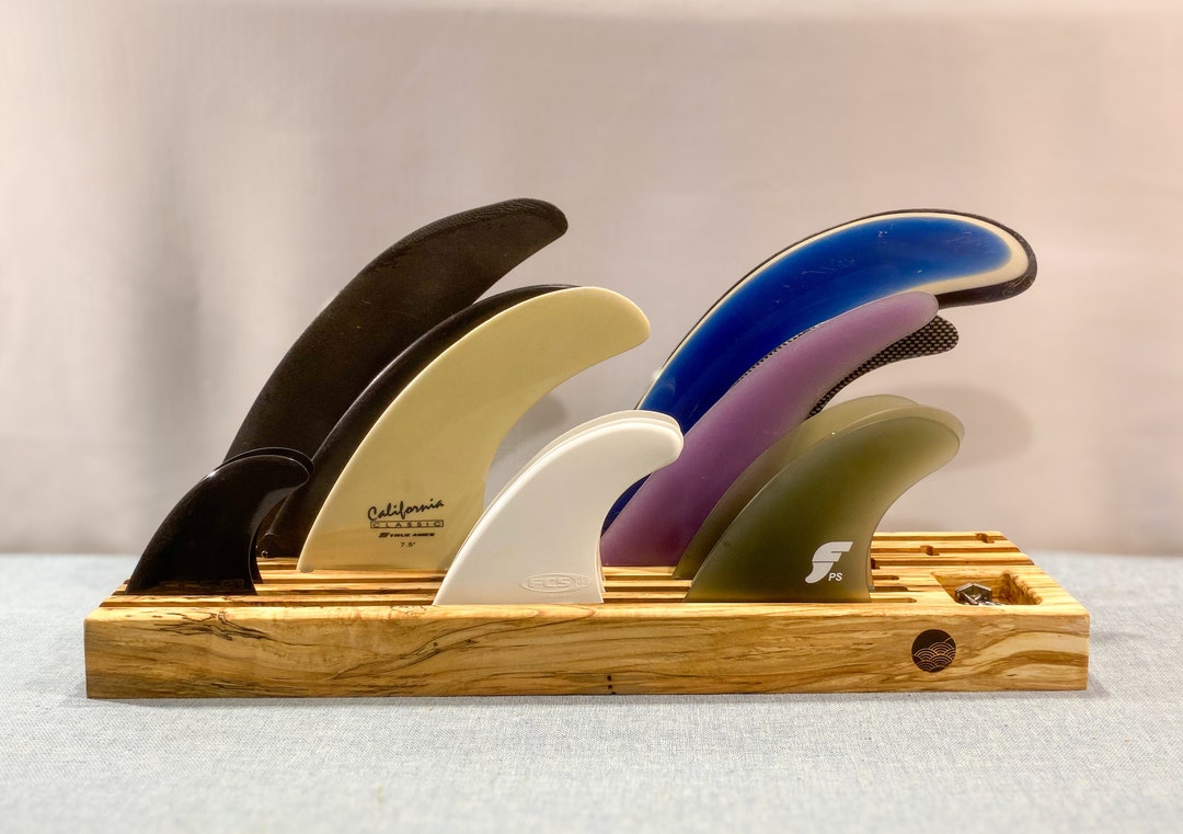 Spalted Maple: Surf Fin Holder 3 Rows Longboard & 3 Rows - Etsy