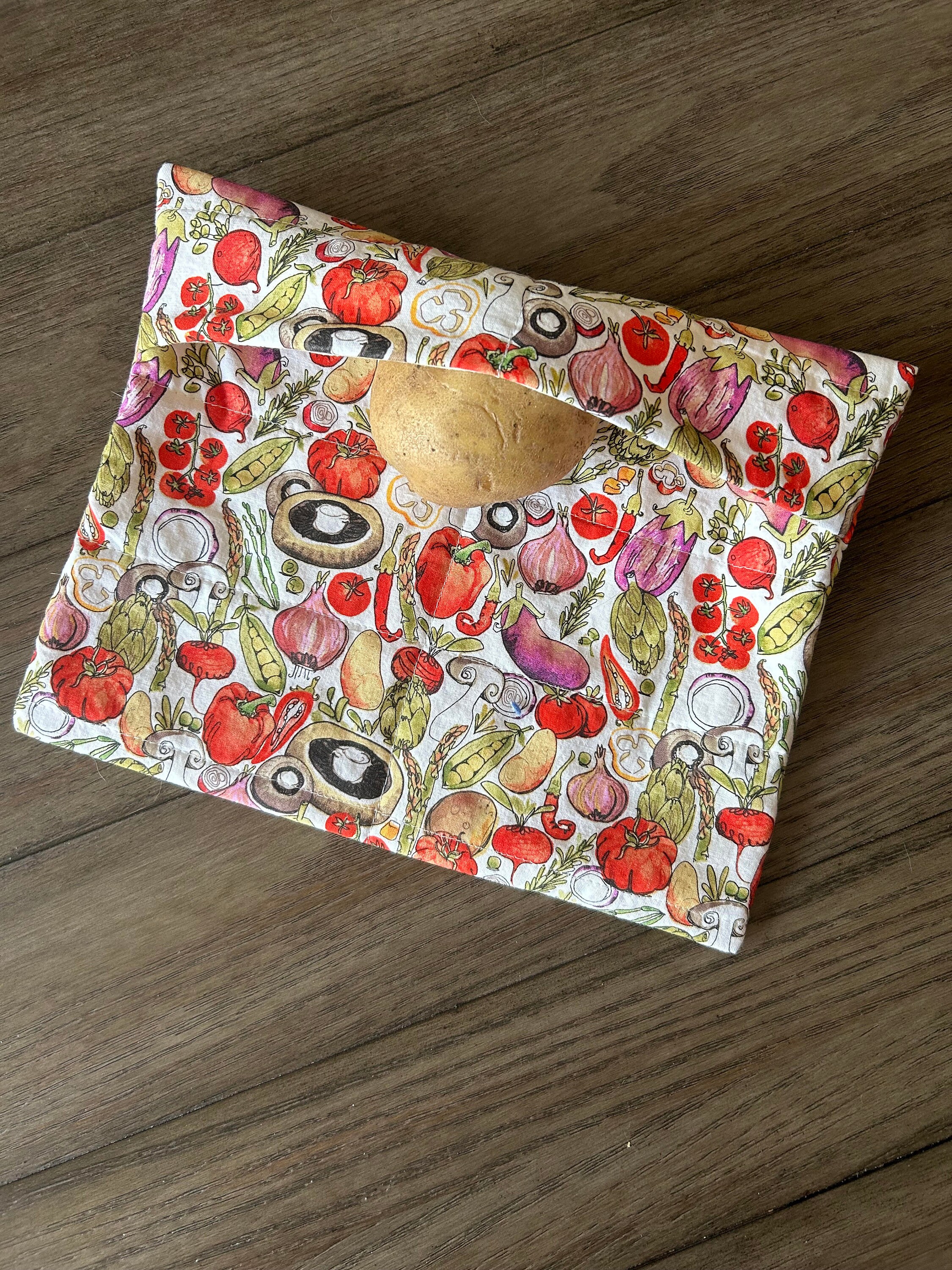 Microwave Potato Bag Two Sizes Available/fabric Microwave Potato/veggie ...