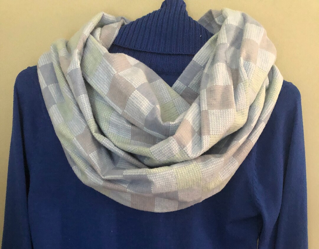 Infinity Scarf Pastel Flannel | Double Loop Scarf - Etsy