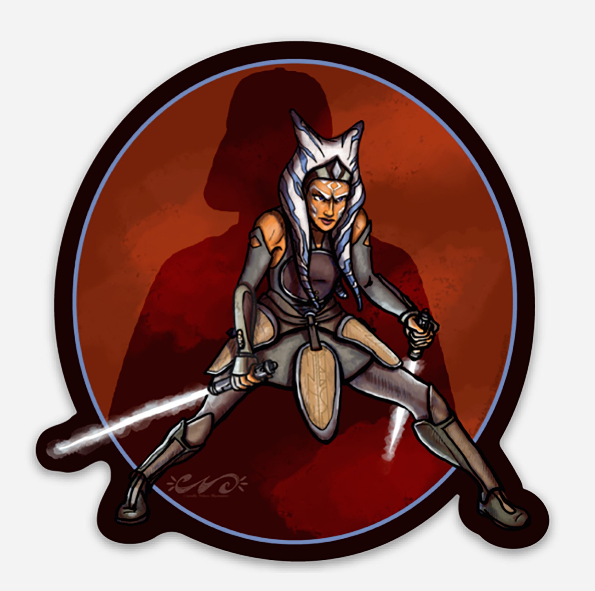 Ahsoka Vs. Vader- Vinyl Sticker, Ahsoka Sticker, Best Friend Gift ...